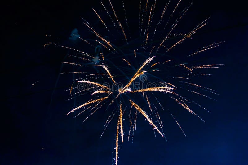 An Explosion of Bright Single Fireworks, Against the Background of the ...