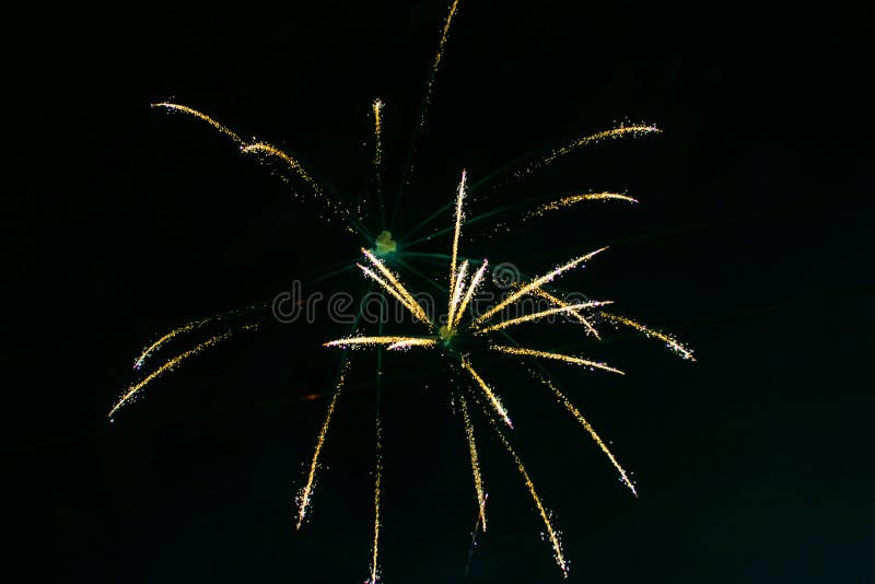An Explosion of Bright Single Fireworks, Against the Background of the ...
