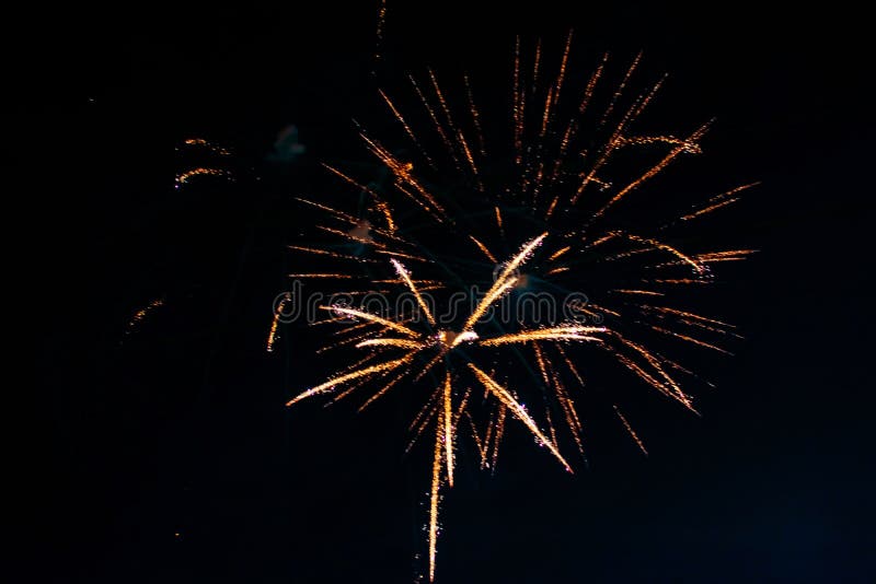 An Explosion of Bright Single Fireworks, Against the Background of the ...