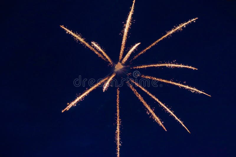 An Explosion of Bright Single Fireworks, Against the Background of the ...