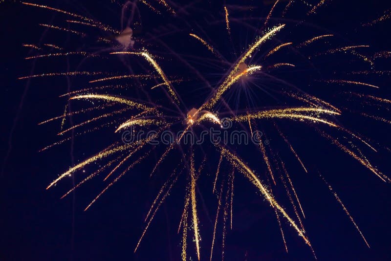 An Explosion of Bright Single Fireworks, Against the Background of the ...
