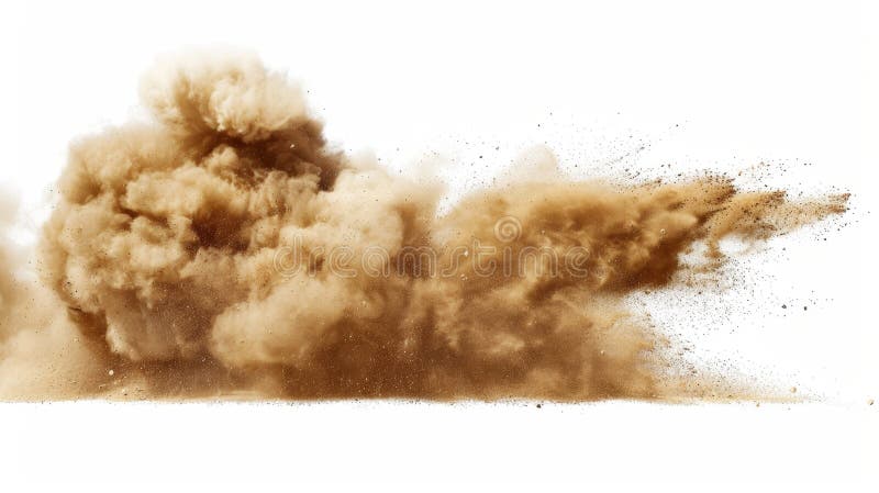Explosion of Brown Dust Cloud, Generative AI Stock Photo - Image of ...