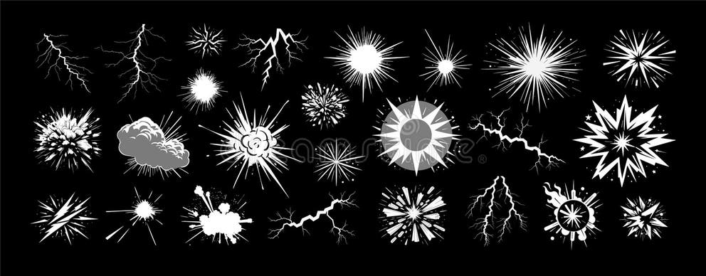 Explosion, Burst Fire Effect of Exploded Dynamite with Energy Flashes ...
