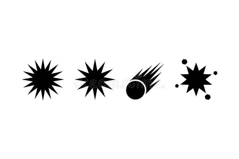 Explosion Burst Fireball Impact Effect Set Stock Vector - Illustration ...