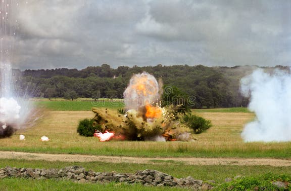 Explosion from Cannon Shell Stock Photo - Image of america, confederate ...