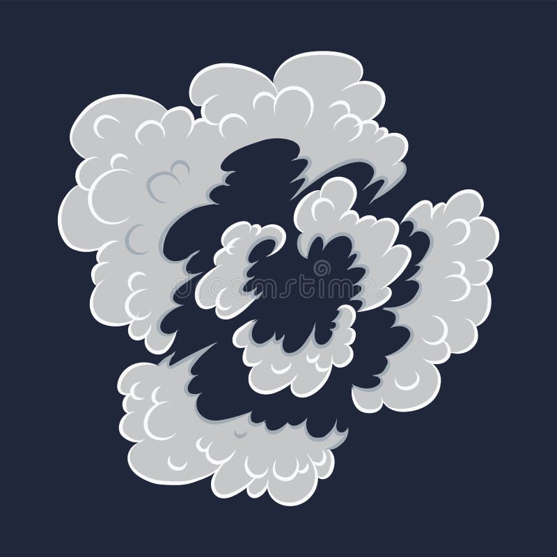 Explosion. Cartoon Bomb Explode Effect with Smoke Effect. Comic Boom ...