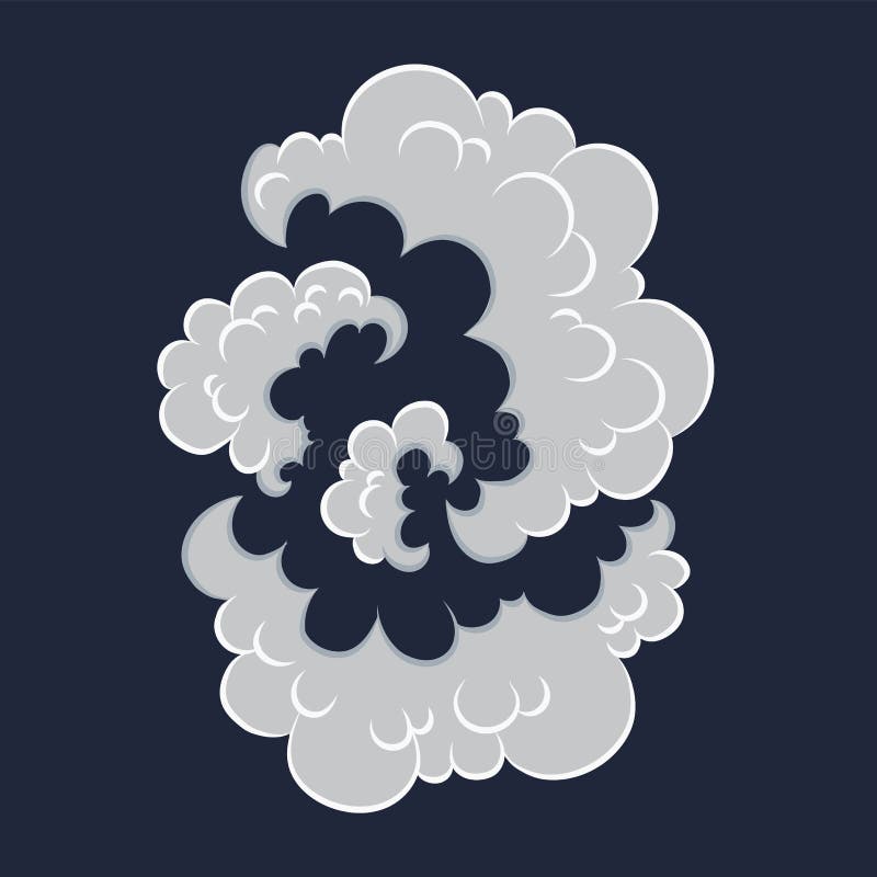 Explosion. Cartoon Bomb Explode Effect with Smoke Effect. Comic Boom ...