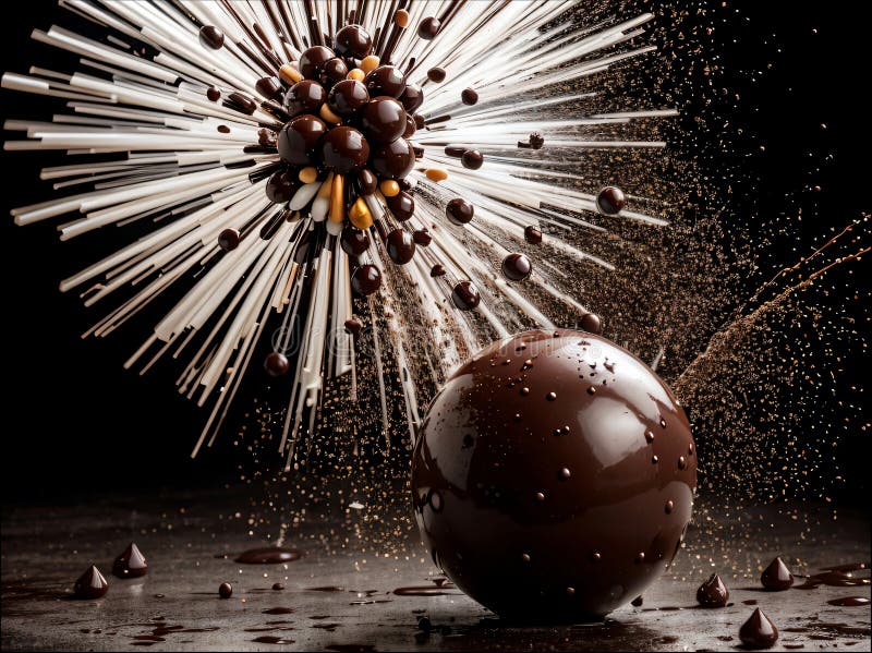 Explosion of Chocolate. Milk Chocolate. Stock Illustration ...