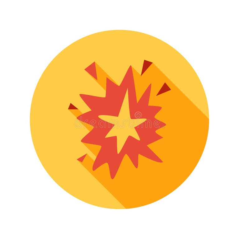Explosion Circle Icon stock vector. Illustration of flash - 248554561