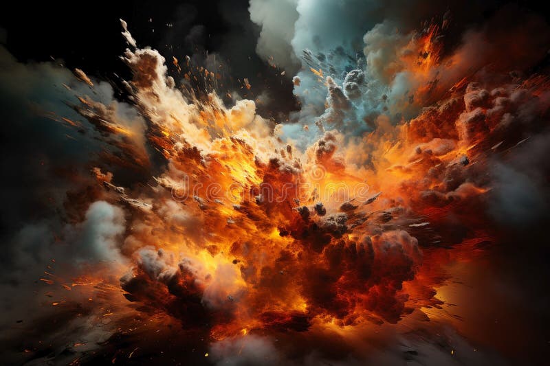 Explosion in the City,huge Fire Stock Photo - Image of danger, kiev ...