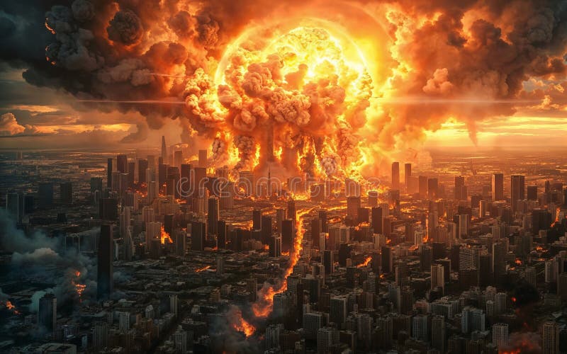 Explosion in the city stock illustration. Illustration of urban - 306210376