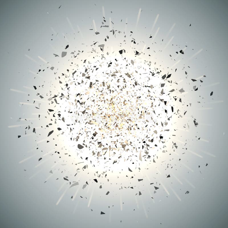 Explosion Cloud of Black Pieces. Vector Stock Illustration ...