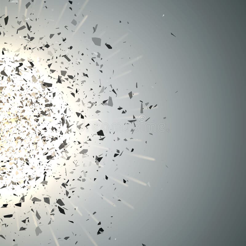 Explosion Cloud of Black Pieces. Vector Stock Illustration ...
