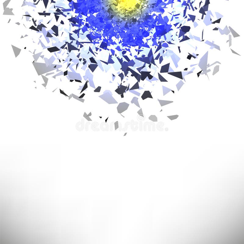 Explosion Cloud of Grey Pieces. Sharp Particles Stock Vector ...