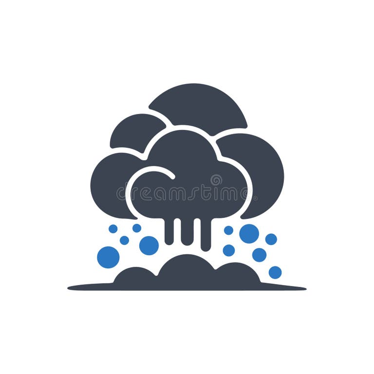Explosion Cloud Icon stock vector. Illustration of blast - 376289903
