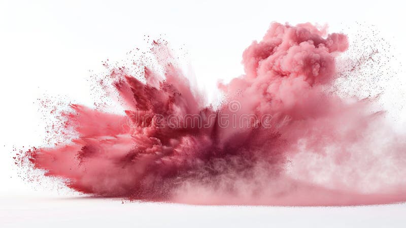 Explosion of Cloud of Powder of Color Pink Stock Photo - Image of ...