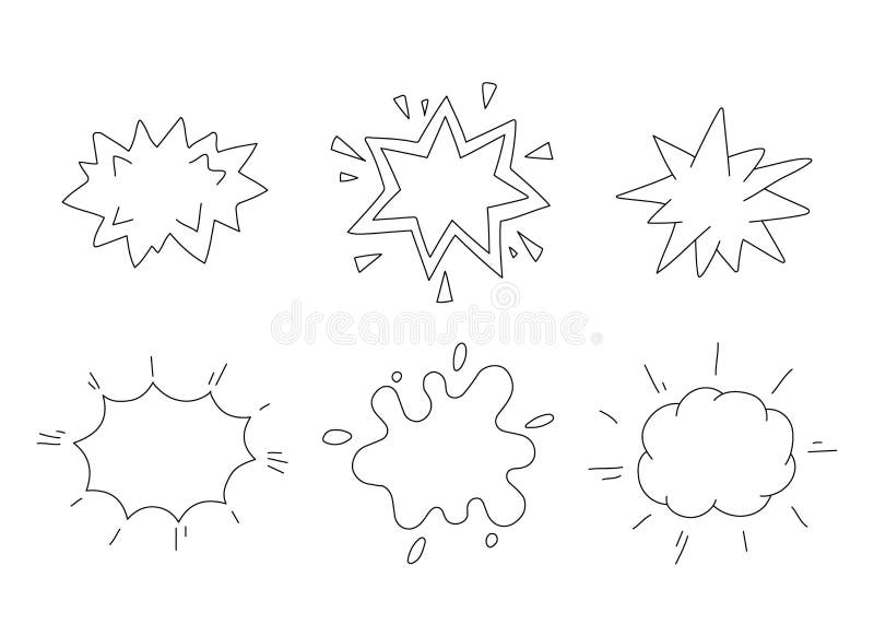 Cloud Explosion Doodle Sketch