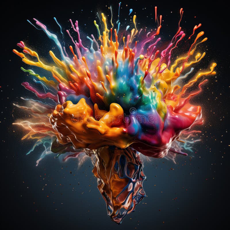 Explosion of Color. Abstract Art. Paint Stock Illustration ...