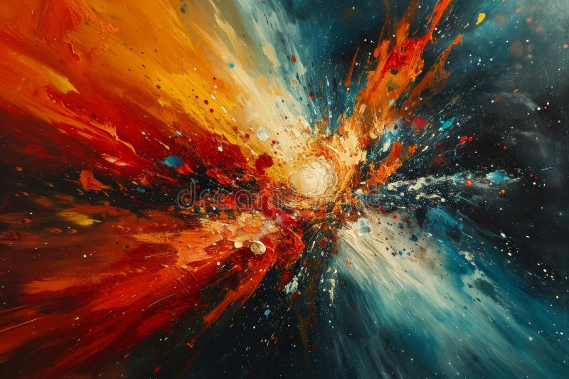 Explosion of Color: Abstract Burst Stock Illustration - Illustration of ...