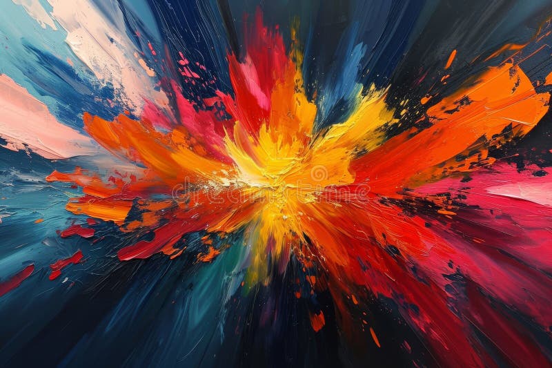 Explosion of Color: Abstract Burst Stock Illustration - Illustration of ...