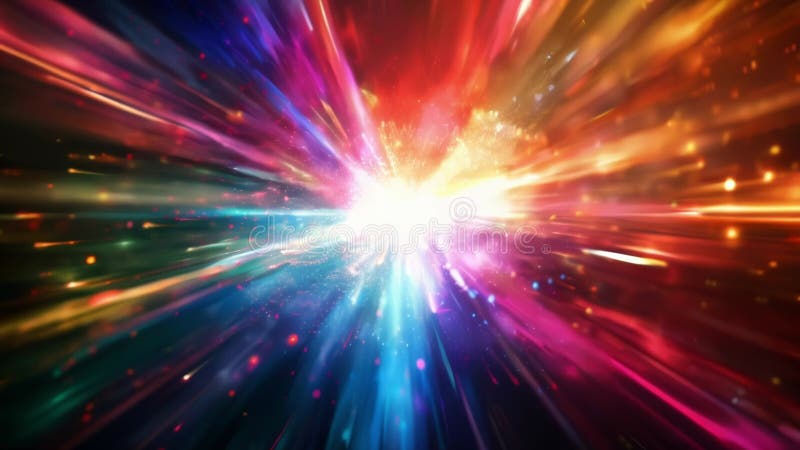 An Explosion of Color Breaks through the Darkness As Prism Light ...