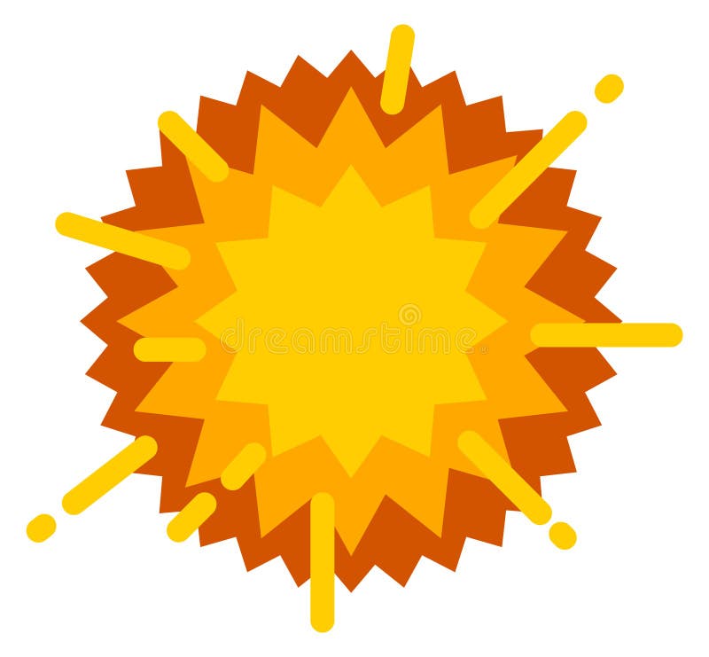 Explosion Color Icon. Boom Effect Stock Illustration - Illustration of ...