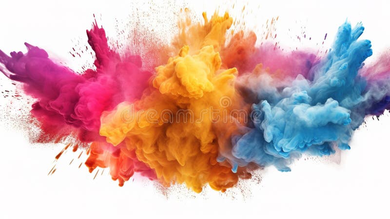 Explosion of Color Paint or Powder, Abstract Colorful Background ...