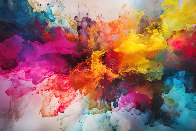 Explosion of Color Paint or Powder, Abstract Colorful Background ...