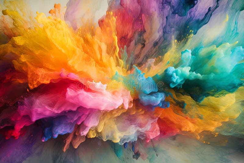 Explosion of Color Paint or Powder, Abstract Colorful Background ...