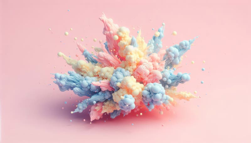 Explosion of Colored Clouds of Pastel Tones Stock Image - Image of ...