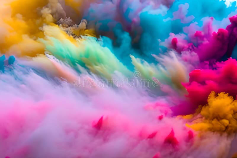 Explosion of Colored Powder Abstract Colored Background. Multicolor ...