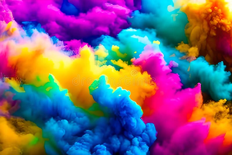 Explosion of Colored Powder Abstract Colored Background. Multicolor ...