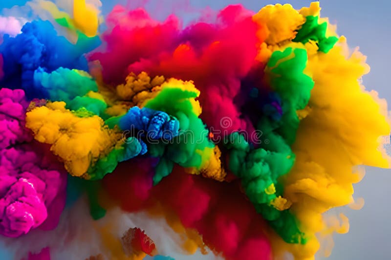Explosion of Colored Powder Abstract Colored Background. Multicolor ...
