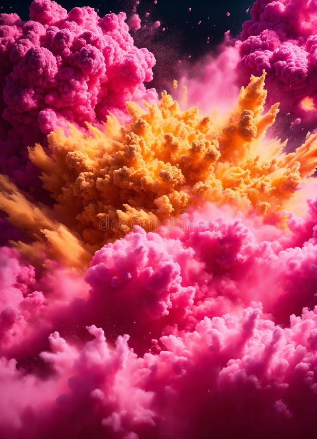 Explosion of Colored Powder. Abstract Colored Background Stock Photo ...