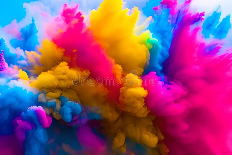 Explosion of Colored Powder Abstract Colored Background. Multicolor ...