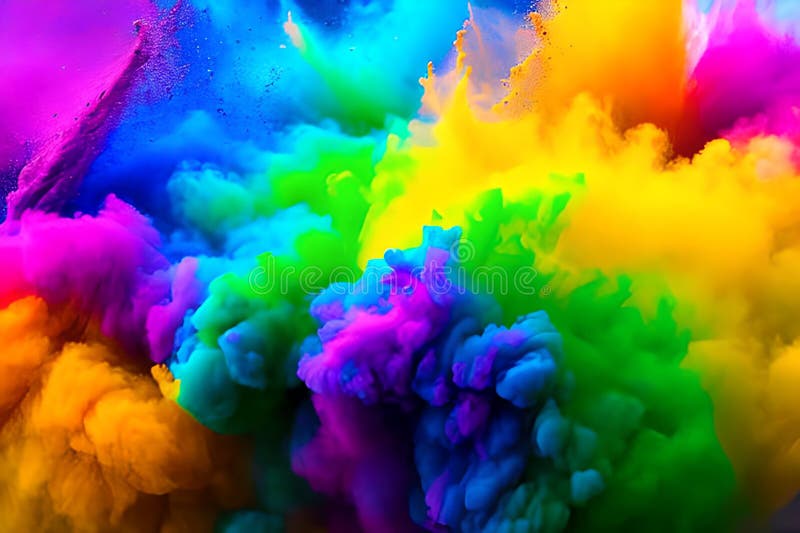 Explosion of Colored Powder Abstract Colored Background. Multicolor ...