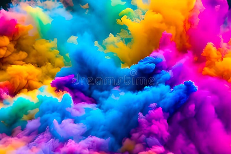 Explosion of Colored Powder Abstract Colored Background. Multicolor ...