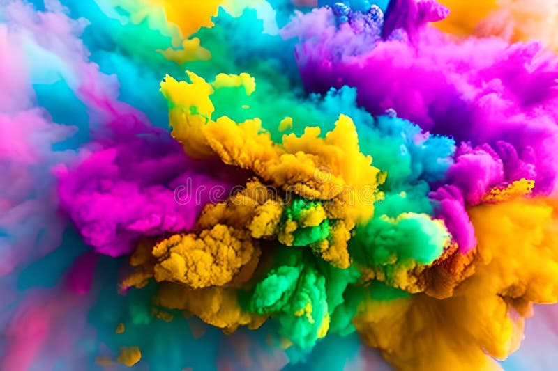 Explosion of Colored Powder Abstract Colored Background. Multicolor ...