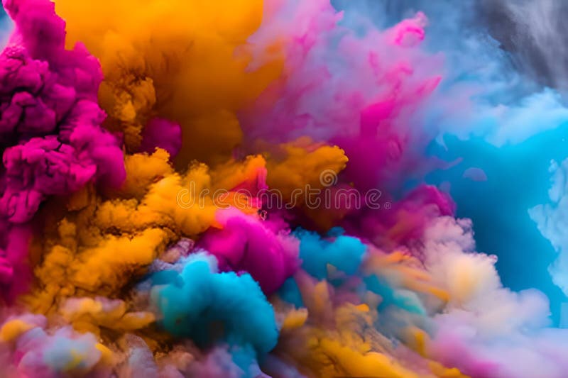 Explosion of Colored Powder Abstract Colored Background. Multicolor ...