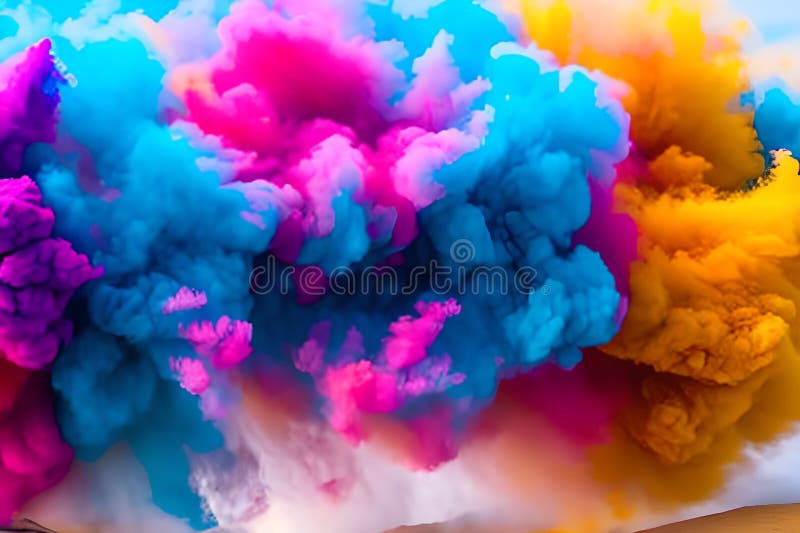 Explosion of Colored Powder Abstract Colored Background. Multicolor ...
