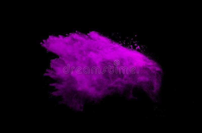 Explosion of Colored Powder on Black Background Stock Photo - Image of ...