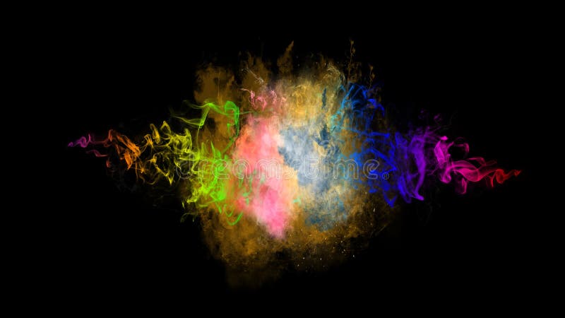 Explosion of Colored Powder Stock Illustration - Illustration of ...