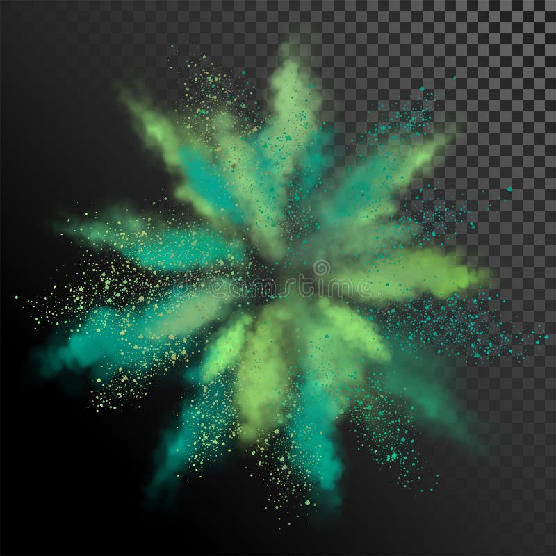 Explosion of Colored Powder Stock Vector - Illustration of green, burst ...