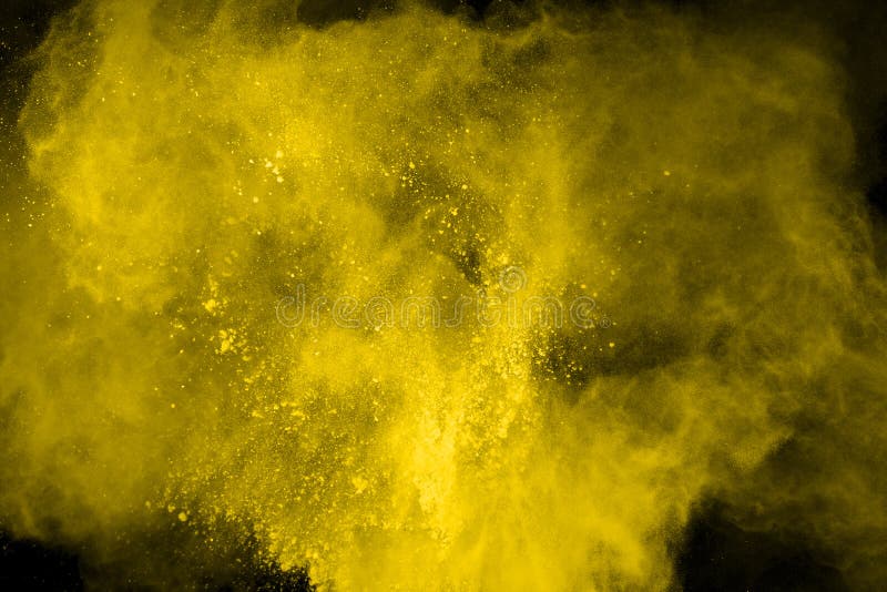 Explosion of Colored Powder, Isolated on Black Background. Power and ...