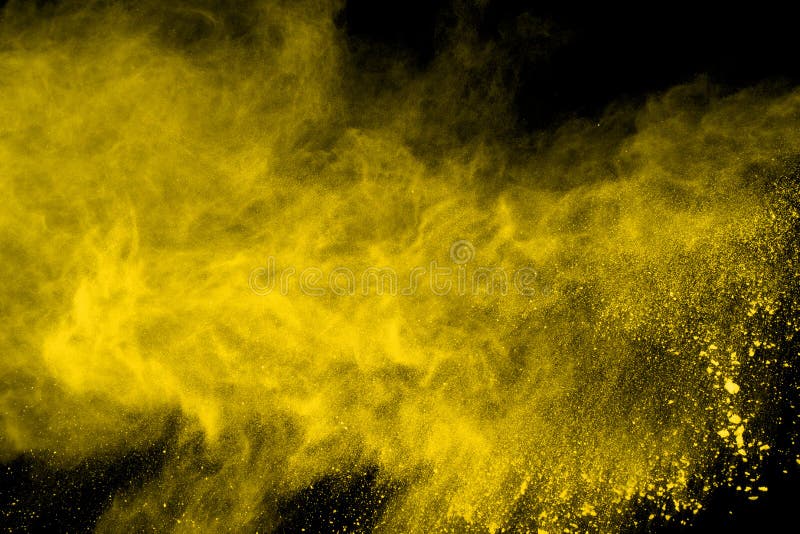 Explosion of Colored Powder, Isolated on Black Background. Power and ...