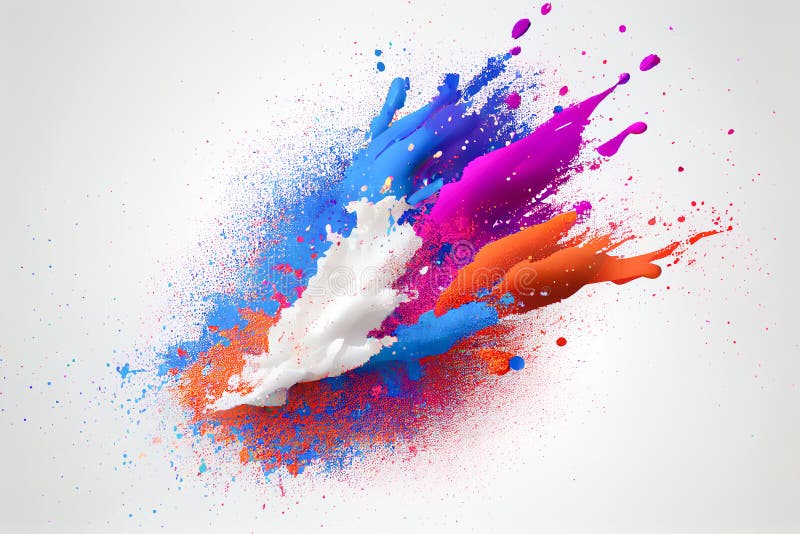 Explosion of Colored Powder, Isolated on White Background. Generative ...