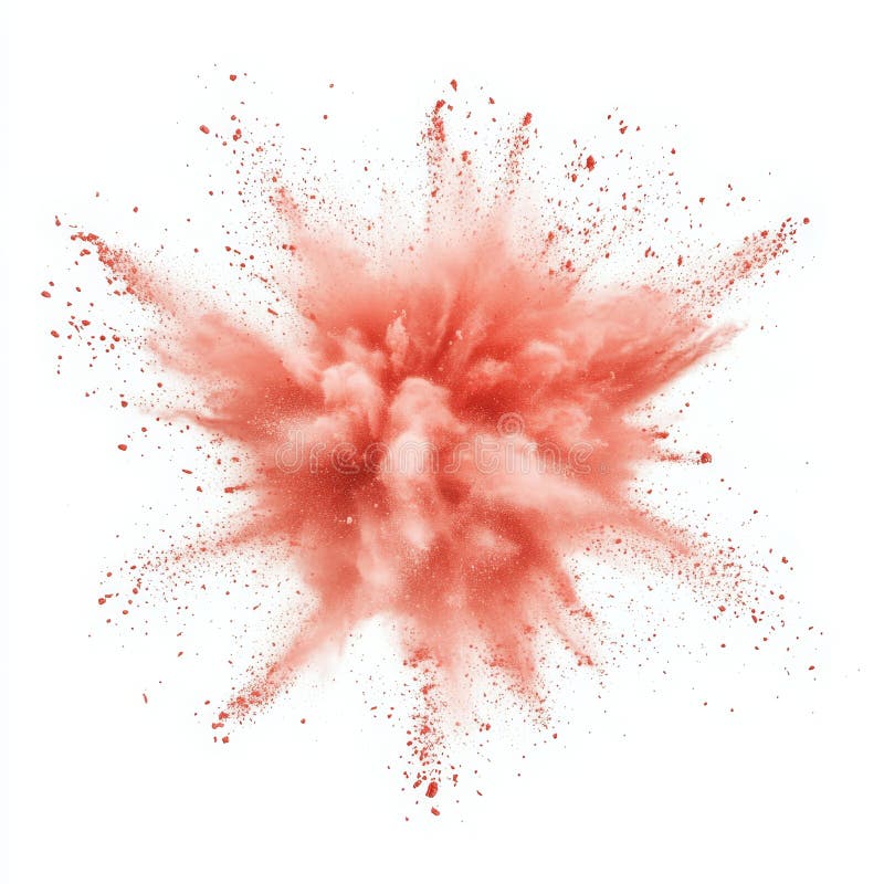 Explosion of Colored Powder on a White Background. Vector Illustration ...