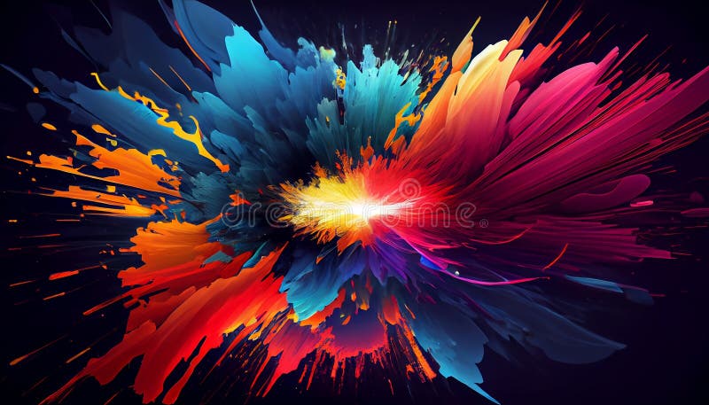 The Explosion of Colorful Energy that Radiates from the Center of the ...