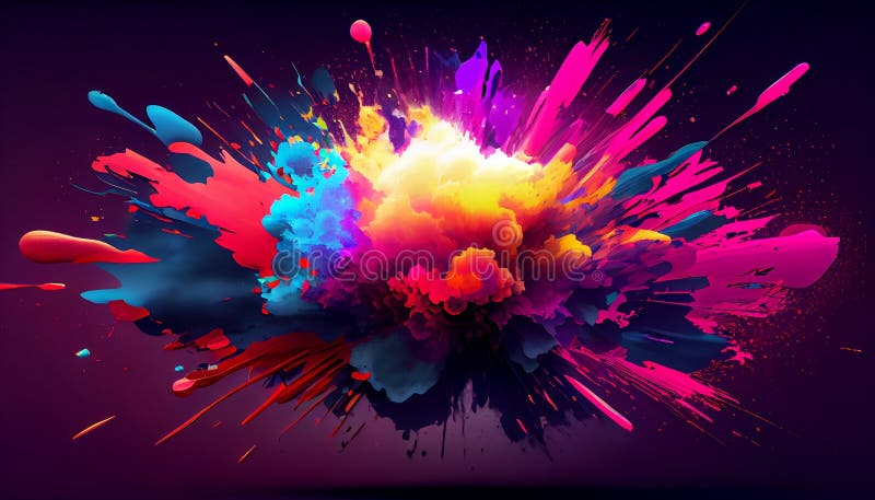 The Explosion of Colorful Energy that Radiates from the Center of the ...