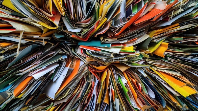 Explosion of Colorful Paper in a Dynamic Clutter Stock Illustration ...